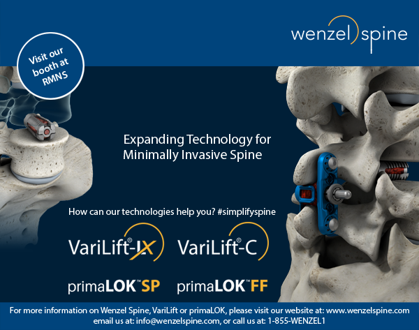 Wenzel Spine Attends Rmns 2017